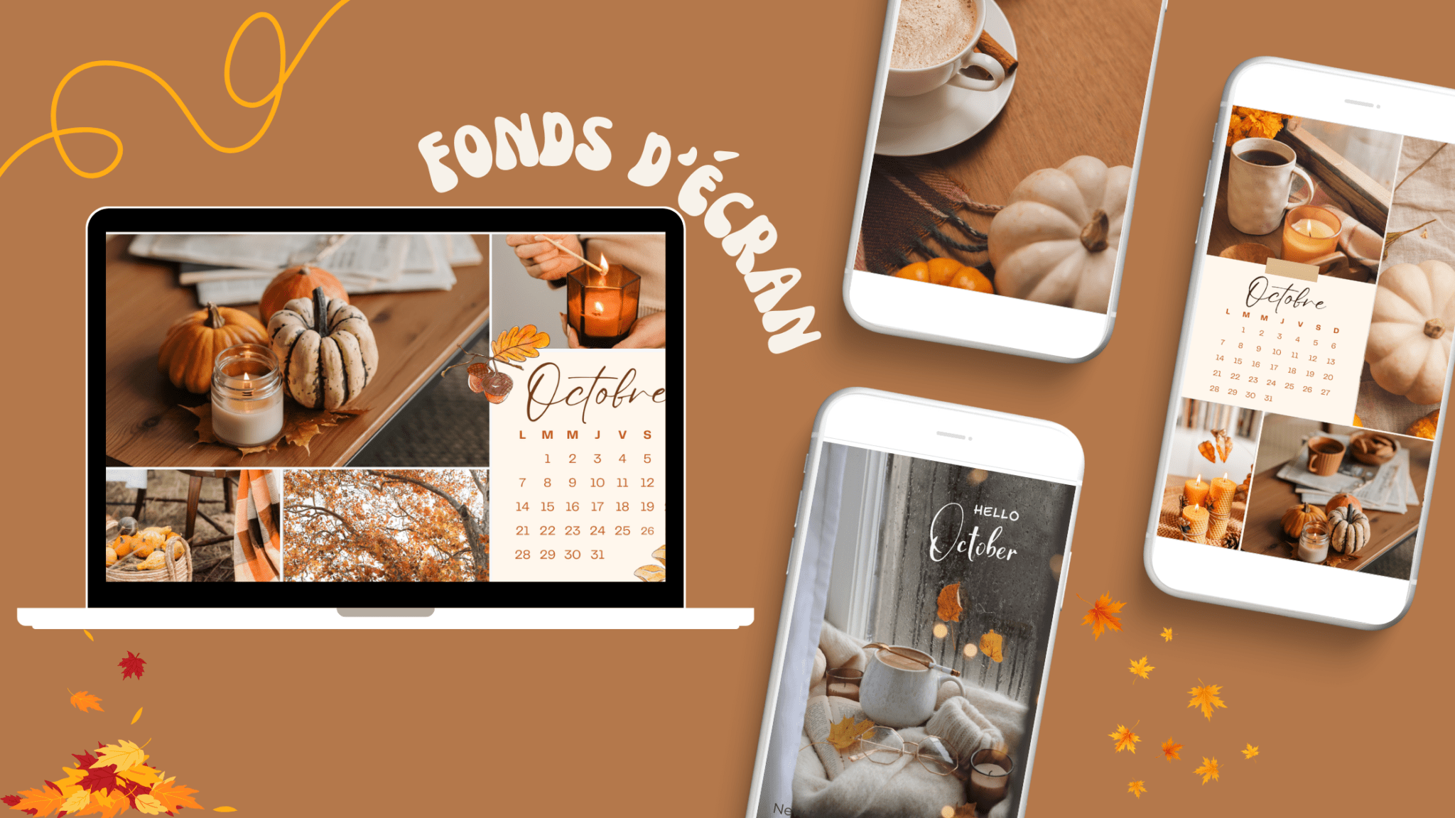 Fond d'écran avec calendrier octobre 2024 - Ralitsa Dimitrova
